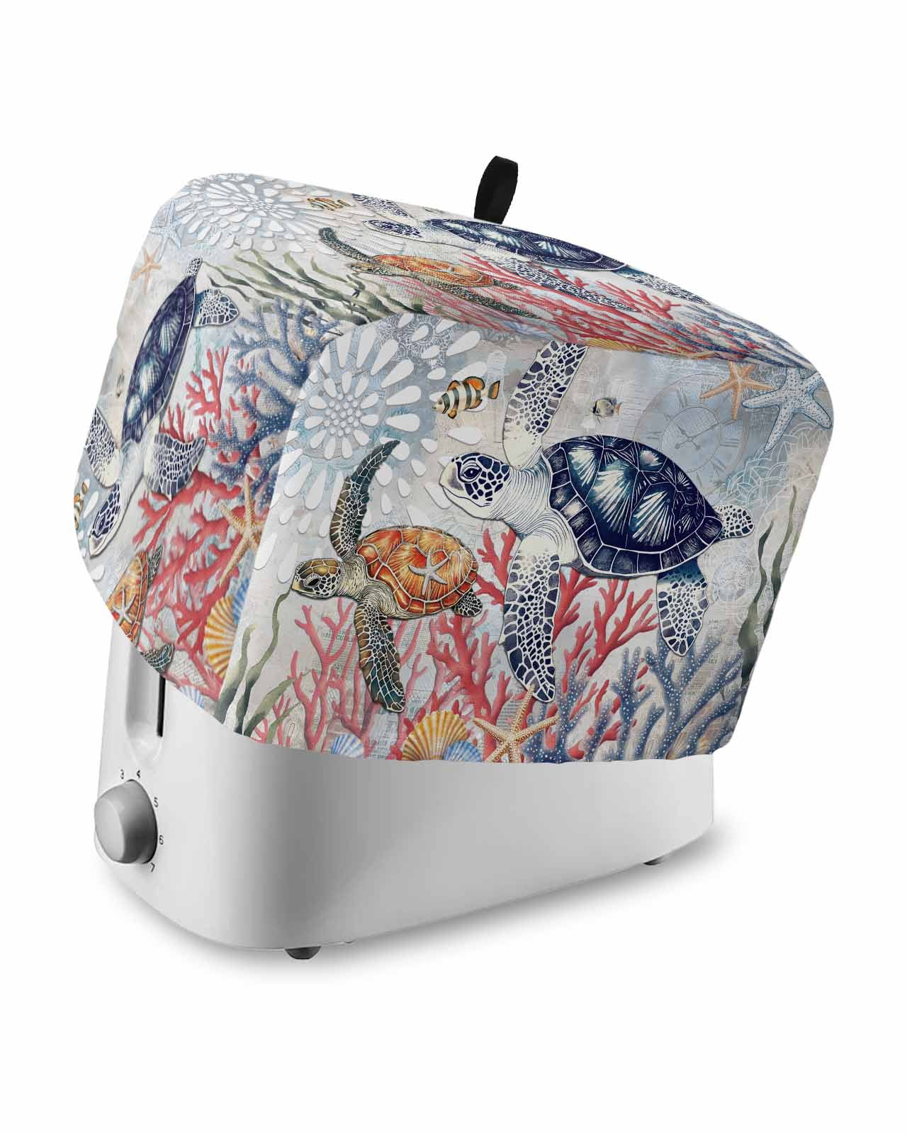Fsddascl Blue Sea Turtle Coastal Small Toaster Cover 2 Slice, Kitchen ...