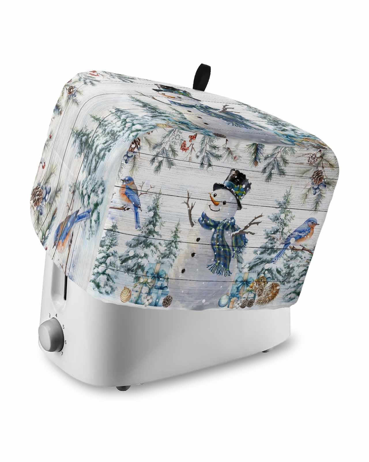 Fsddascl Blue Snowman Christmas Toaster Cover 2 Slice, Small Kitchen ...
