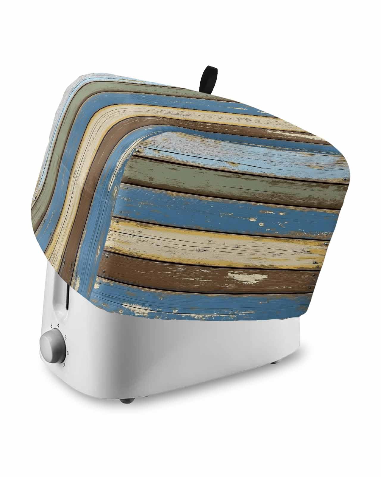 Fsddascl Blue Teal Brown Farmhouse Small Toaster Cover 2 Slice, Kitchen ...