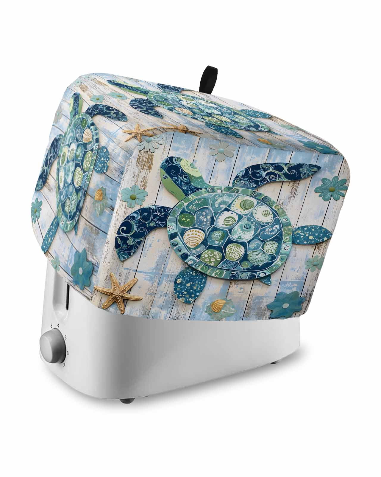 Fsddascl Blue Teal Coastal Small Toaster Cover 2 Slice, Kitchen ...