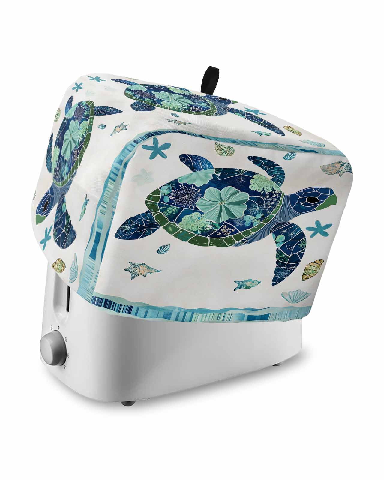 Fsddascl Blue Teal Coastal Turtle Small Toaster Cover 2 Slice, Kitchen ...