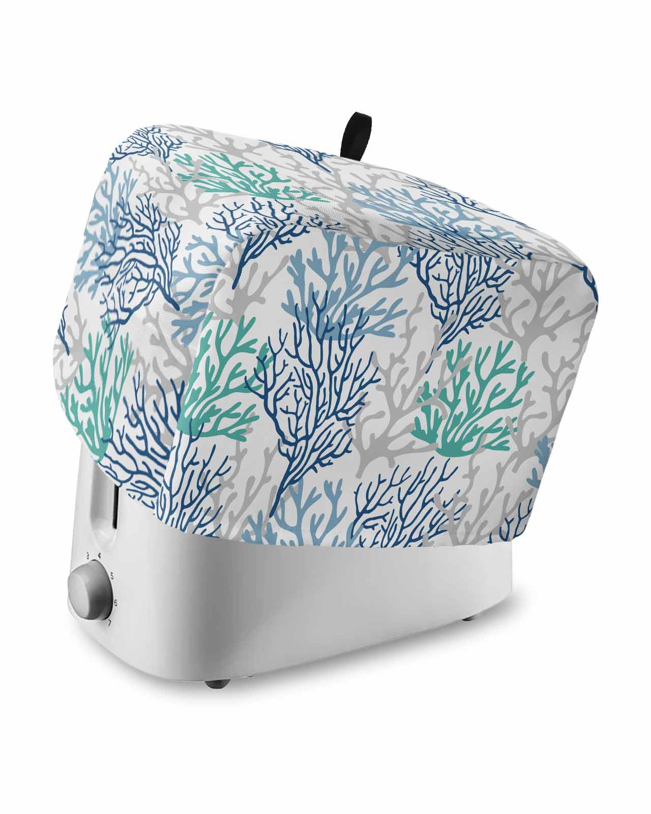 Fsddascl Blue Teal Grey Coral Coastal Small Toaster Cover 2 Slice ...
