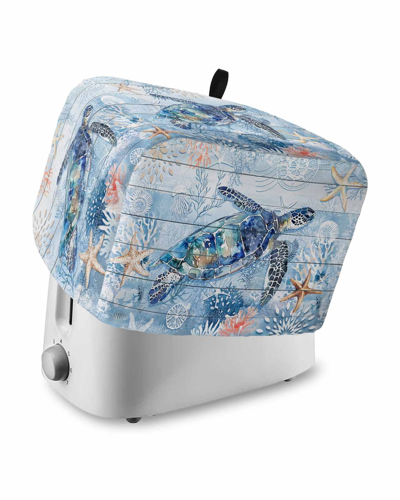 Fsddascl Blue Turtle Coastal Small Toaster Cover 2 Slice, Kitchen ...