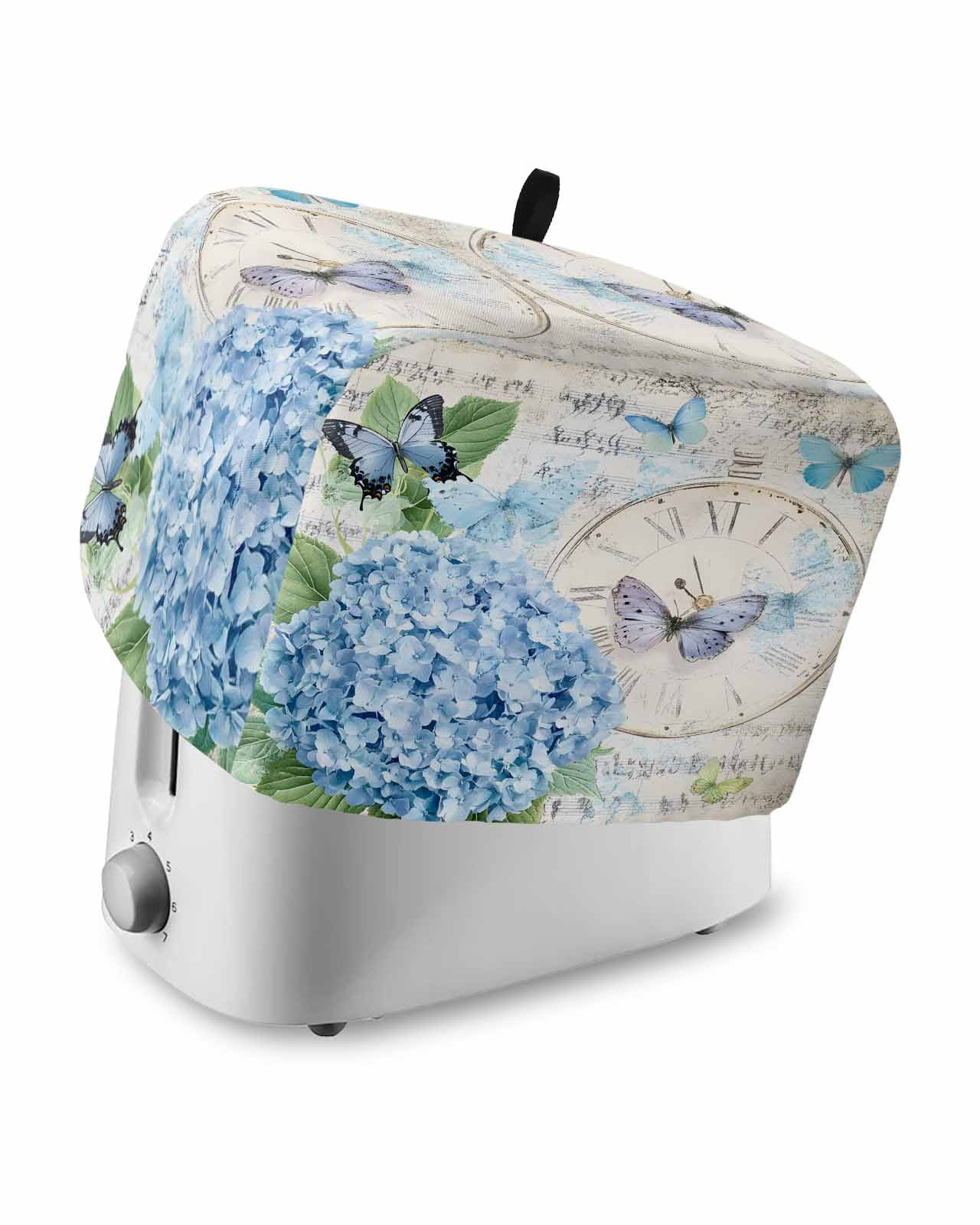 Fsddascl Blue Vintage Hydrangea Toaster Cover 2 Slice, Small Kitchen ...