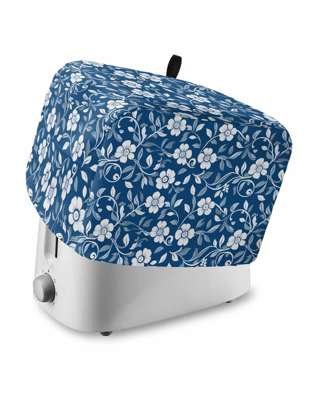 Fsddascl Blue White Floral Toaster Cover 4 Slice, Large Kitchen ...