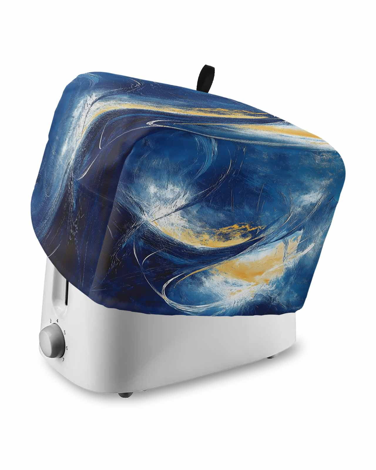 Fsddascl Blue Yellow Abstract Toaster Cover 4 Slice, Large Kitchen ...