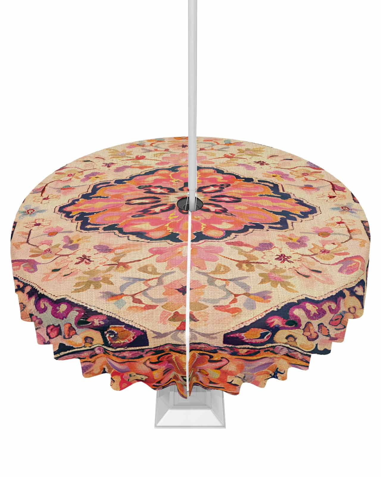 Fsddascl Boho Aztec Outdoor Tablecloth - 60 Inch Round Dining Table ...