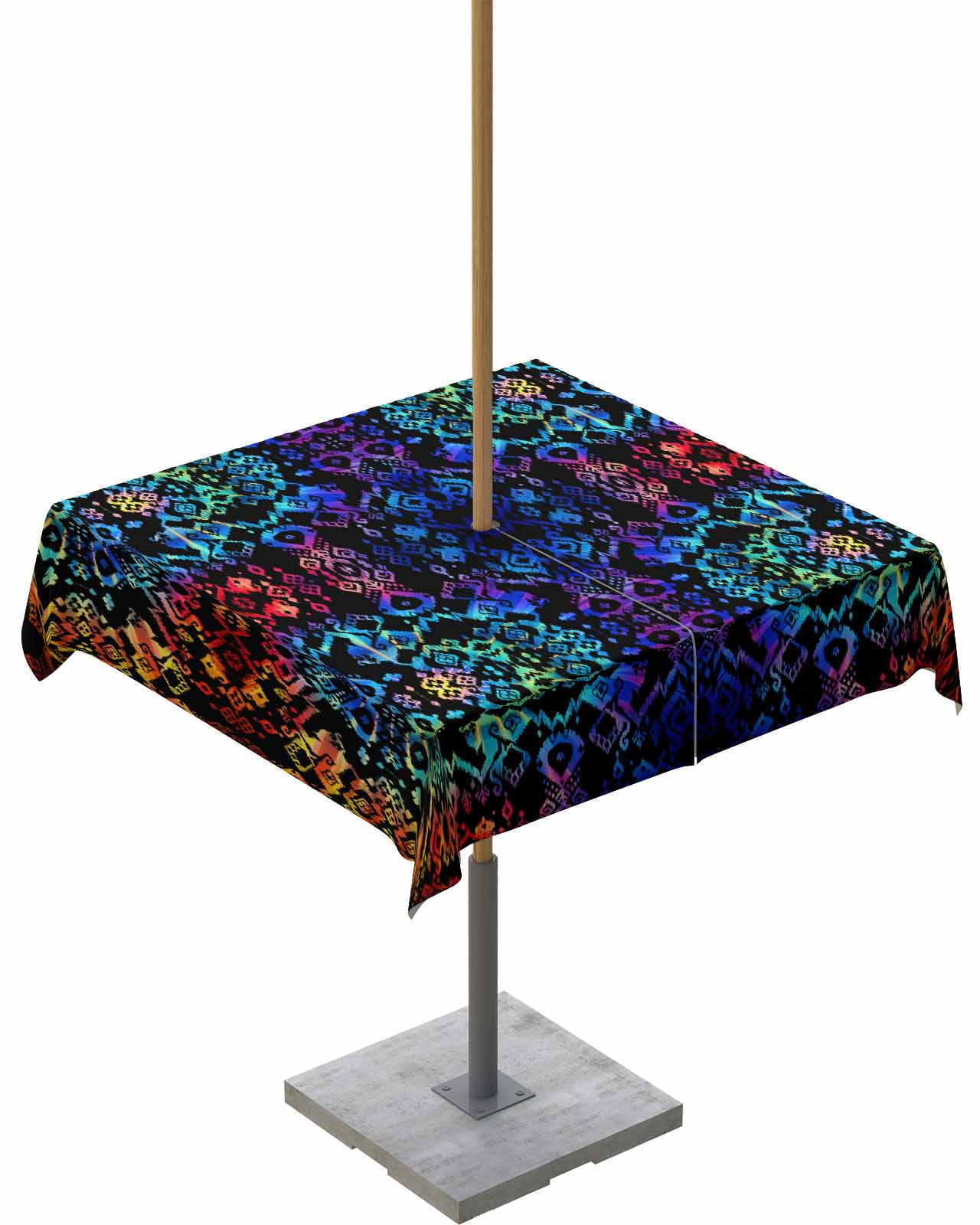 Fsddascl Boho Outdoor Tablecloth - 60x60 Inch Square Dining Table Cover ...