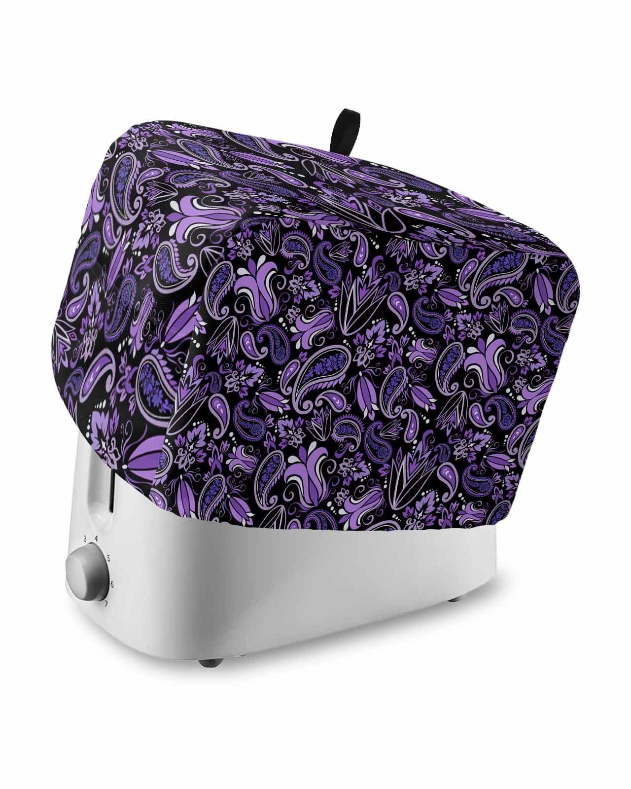 Fsddascl Boho Purple Floral Toaster Cover 4 Slice, Large Kitchen ...