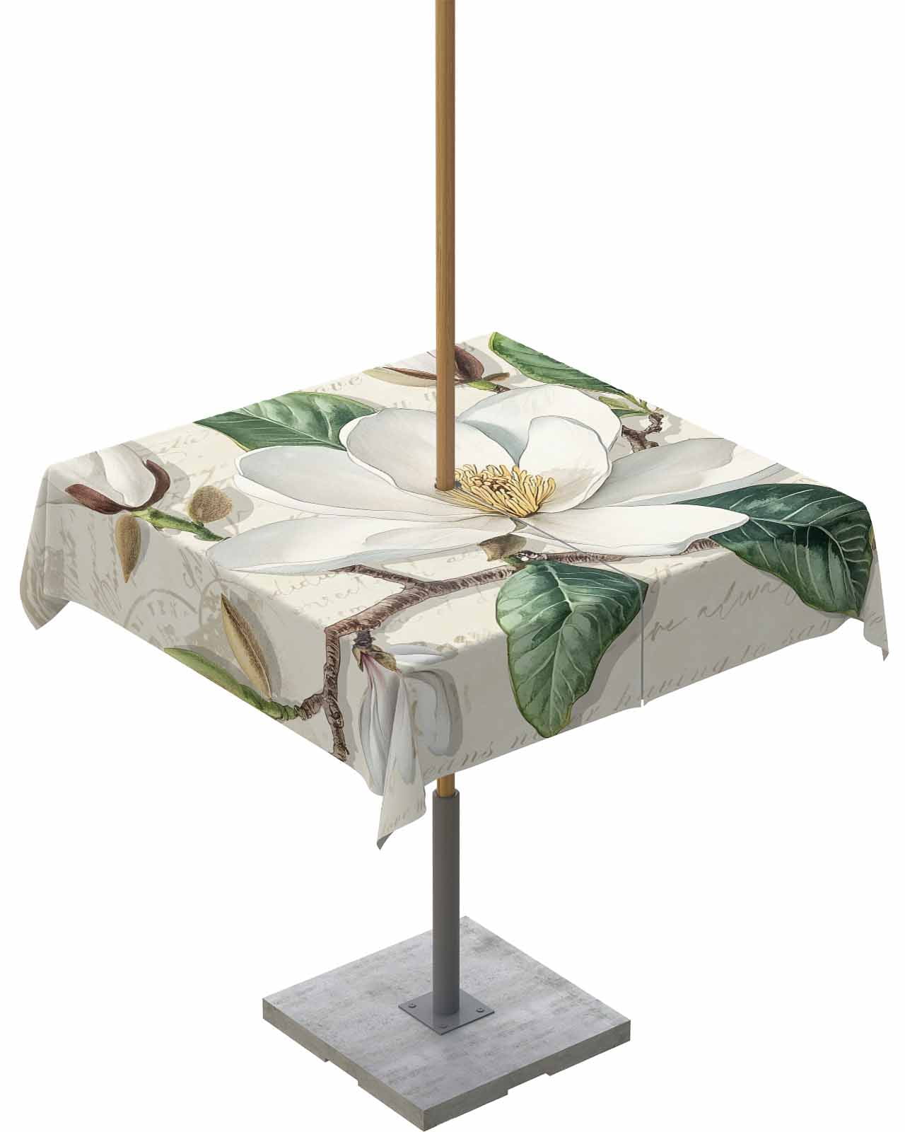 Fsddascl Botanical Floral Outdoor Tablecloth - 54x54 Inch Square Dining ...