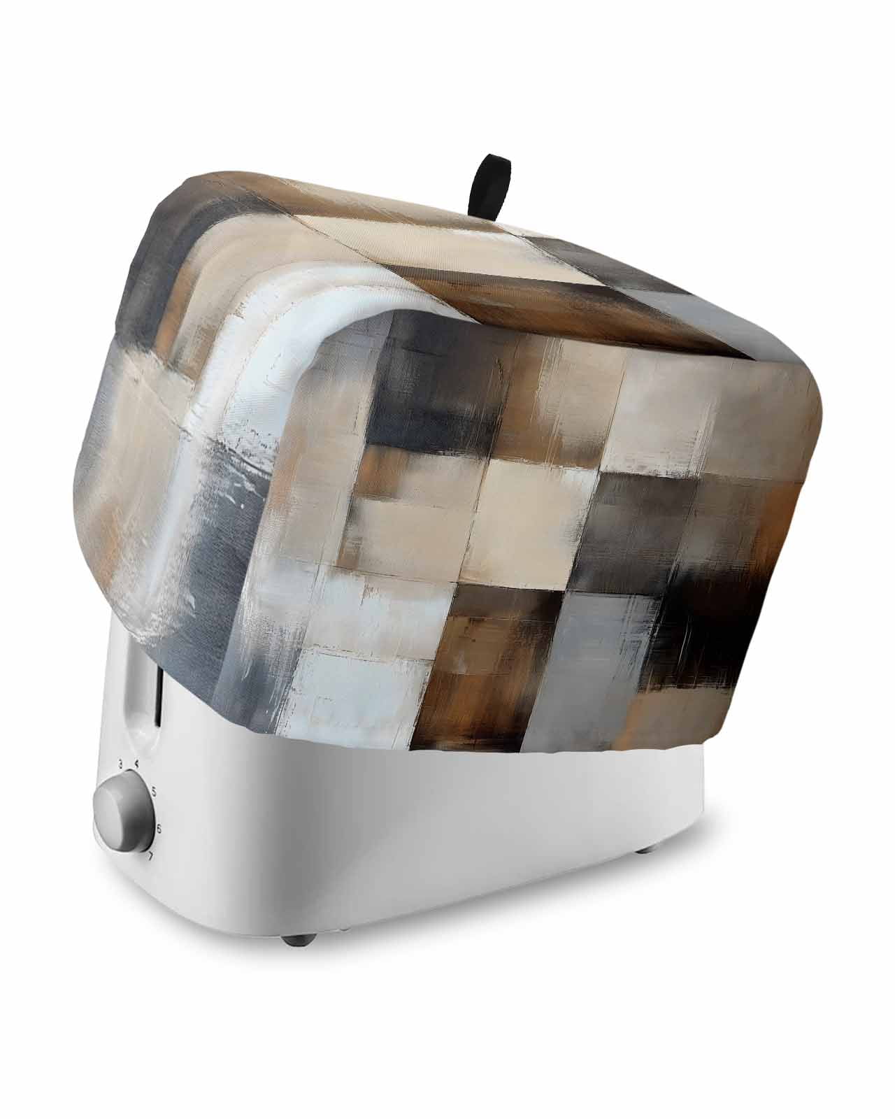 Fsddascl Brown Beige Geometric Toaster Cover 2 Slice, Small Kitchen ...