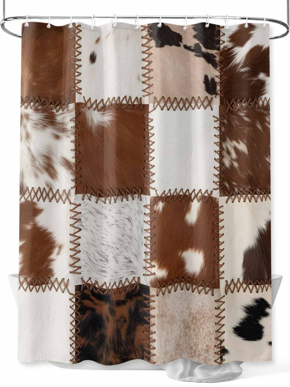 Fsddascl Brown Beige Shower Curtain Set - Small 36" x 72" Washable ...