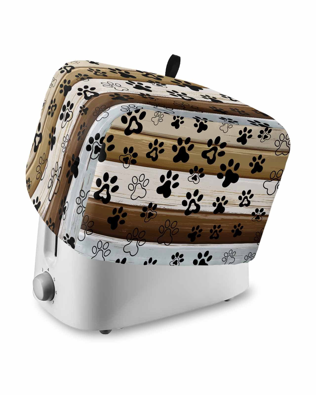 Fsddascl Brown Dog Paw Print Small Toaster Cover 2 Slice, Kitchen ...