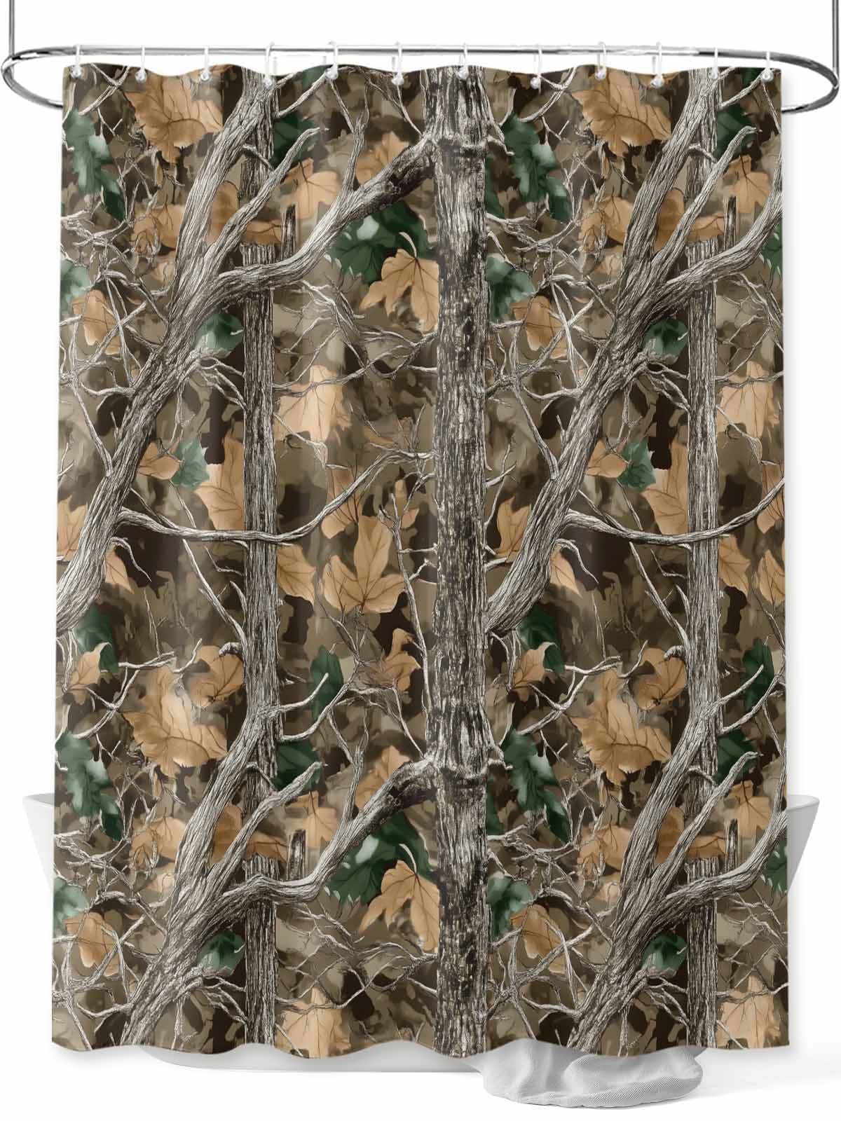 Fsddascl Brown Fall Maple Leaves Shower Curtain Set - 54" x 78 ...