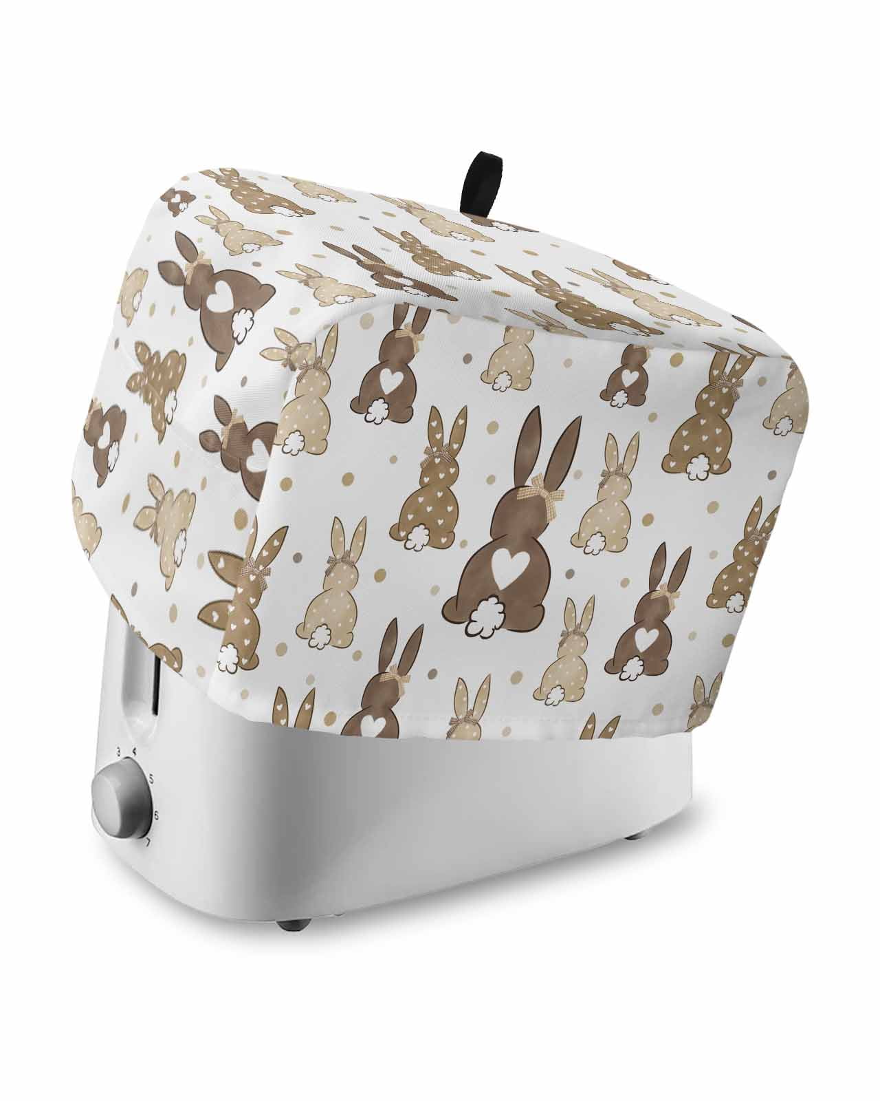 Fsddascl Brown Love Heart Bunny Toaster Cover 2 Slice, Small Kitchen ...