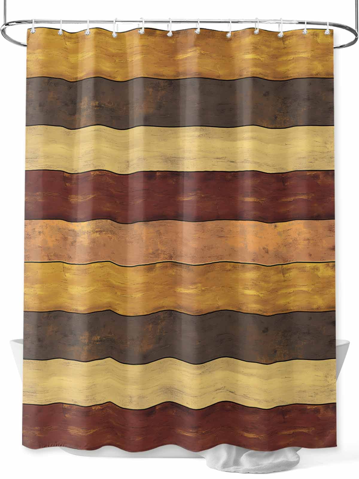 Fsddascl Brown Red Grey Farmhouse Shower Curtain Set - 36" x 78 ...