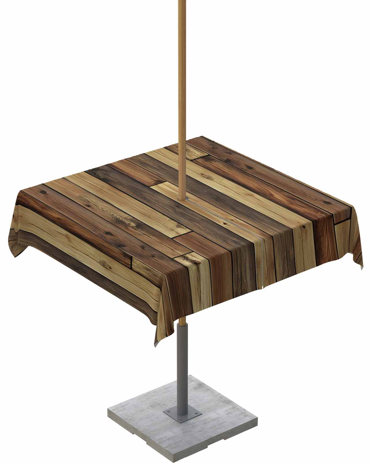 Fsddascl Brown Wooden Grain Outdoor Tablecloth - 60x60 Inch Square ...