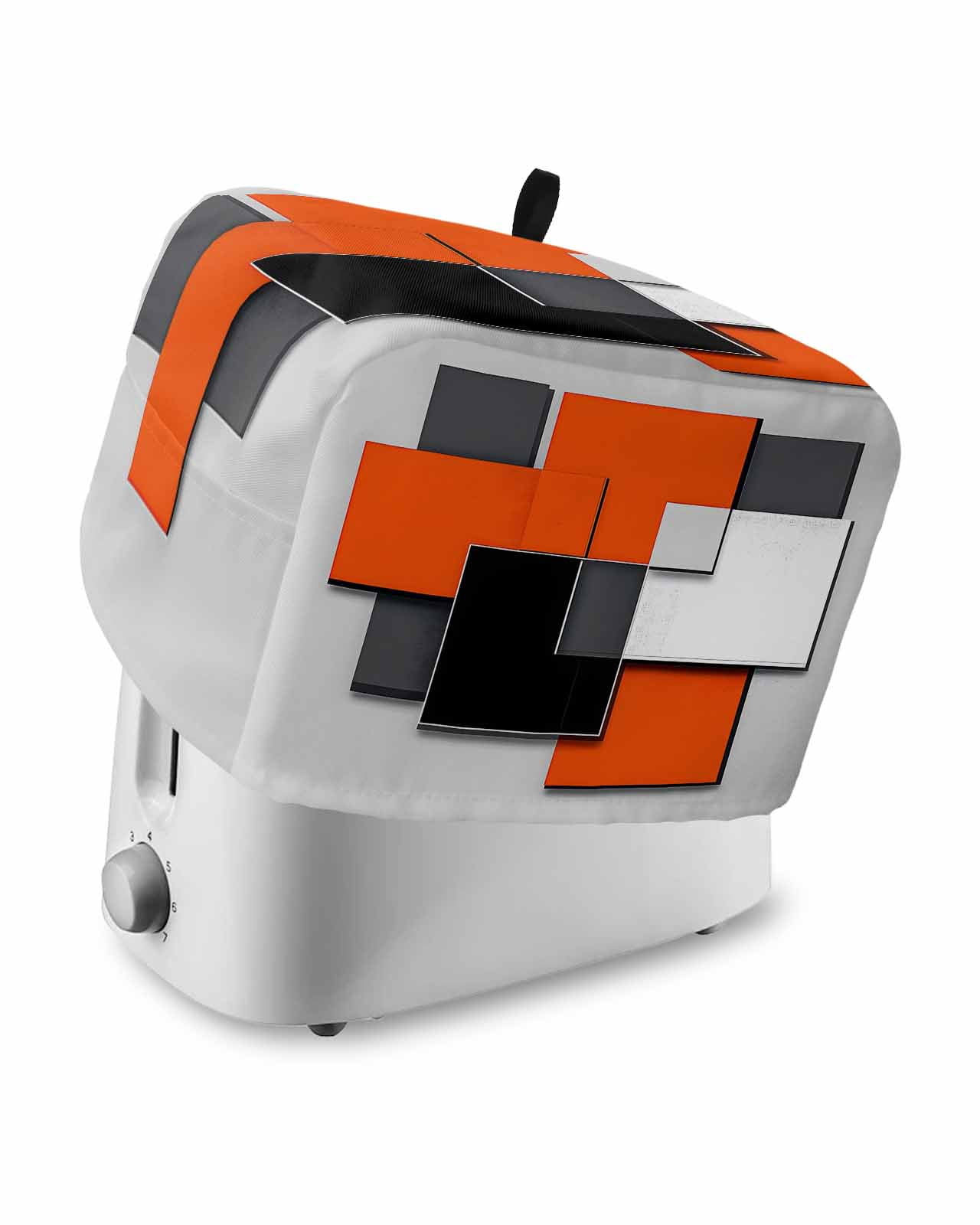 Fsddascl Burnt Orange Black Grey Toaster Cover 4 Slice, Large Kitchen ...