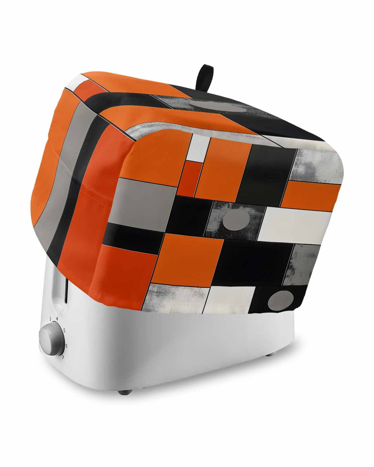 Fsddascl Burnt Orange Black Grey Toaster Cover 4 Slice, Large Kitchen ...