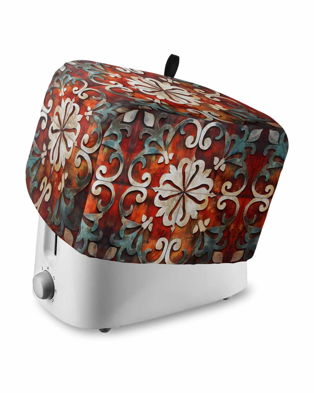 Fsddascl Burnt Orange Ethnic Toaster Cover 2 Slice, Small Kitchen ...