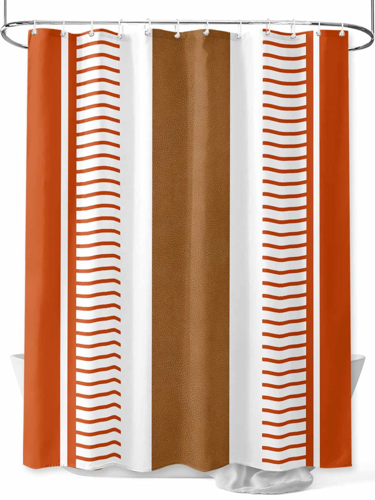 Fsddascl Burnt Orange Farmhouse Shower Curtain Set - Extra Long 72" x ...