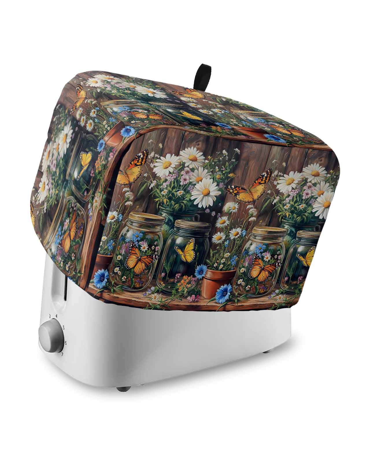 Fsddascl Butterfly Floral Toaster Cover 2 Slice, Small Kitchen ...