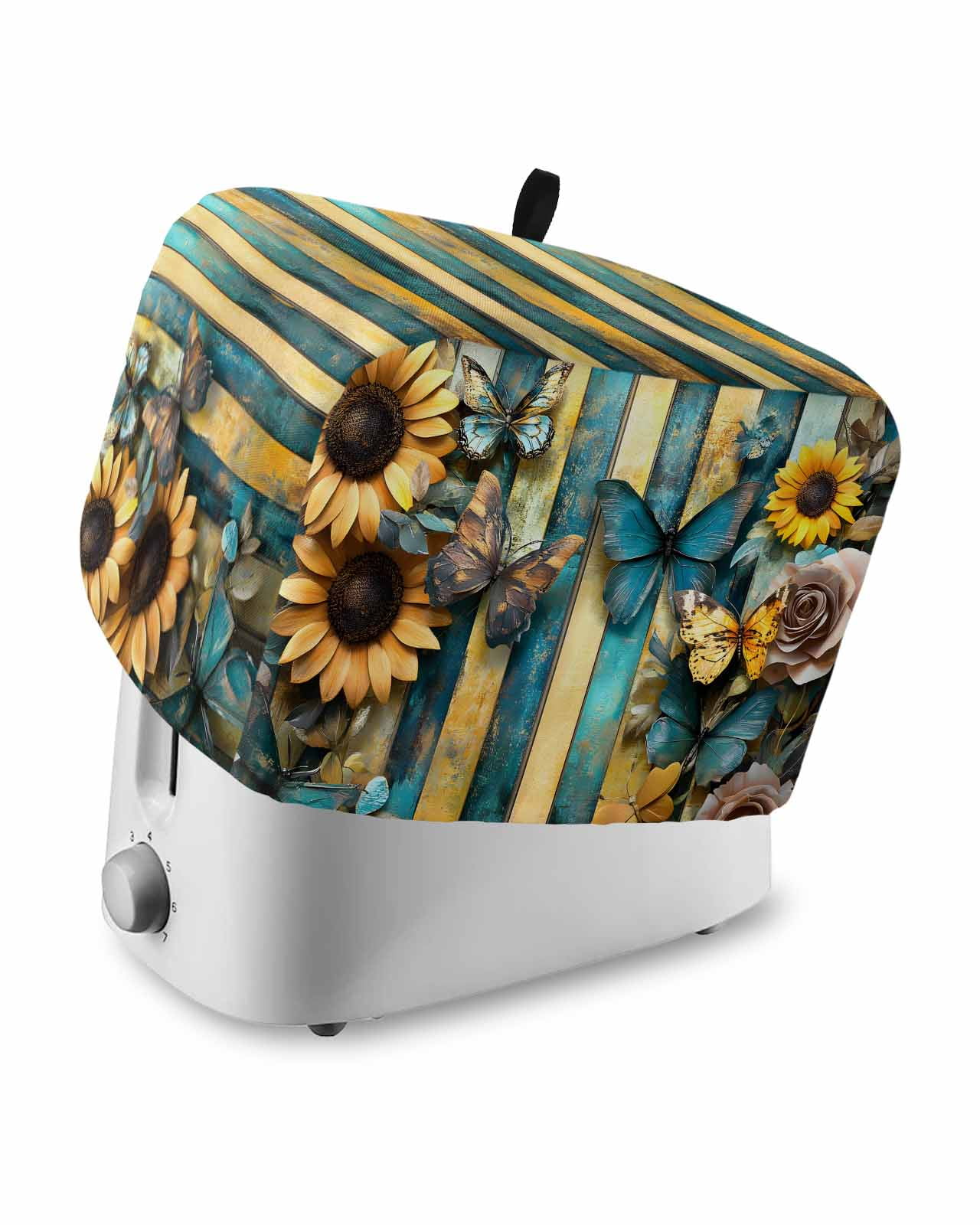 Fsddascl Butterfly Flower Small Toaster Cover 2 Slice, Kitchen ...