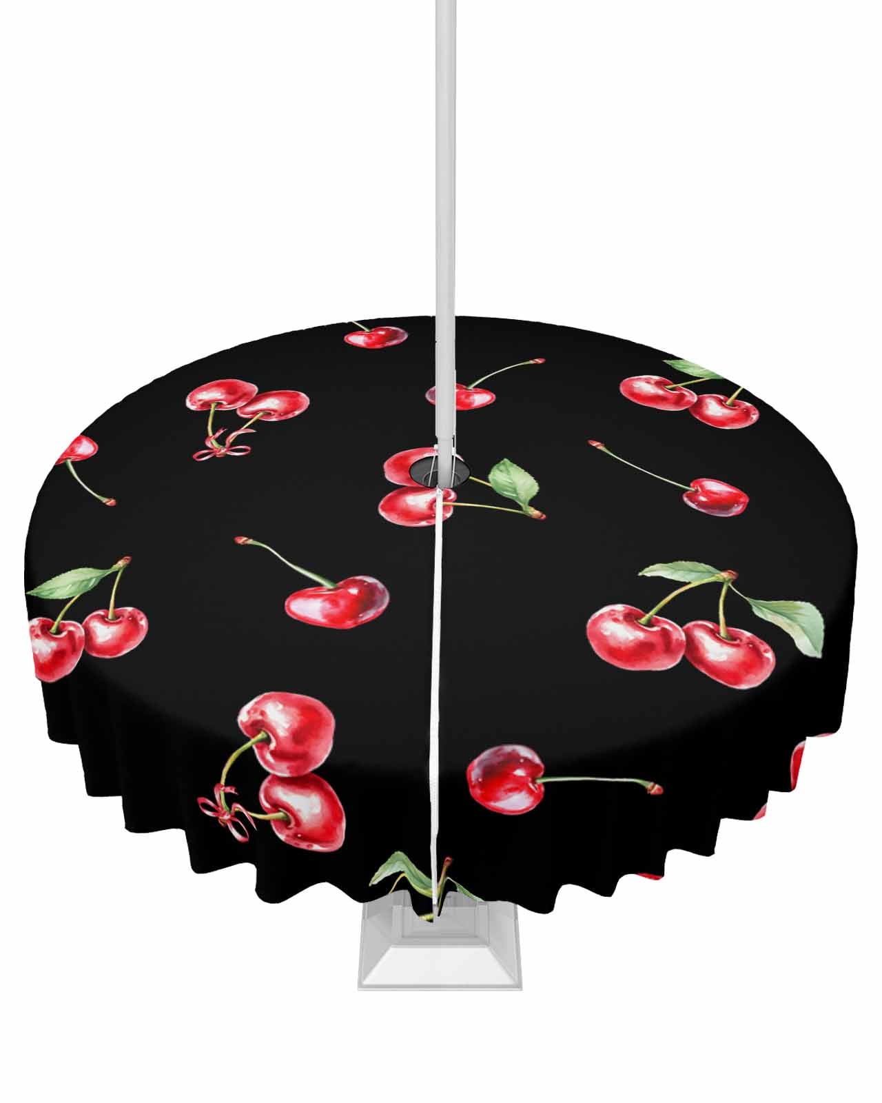Fsddascl Cherry Rustic Outdoor Tablecloth - 54 Inch Round Dining Table ...