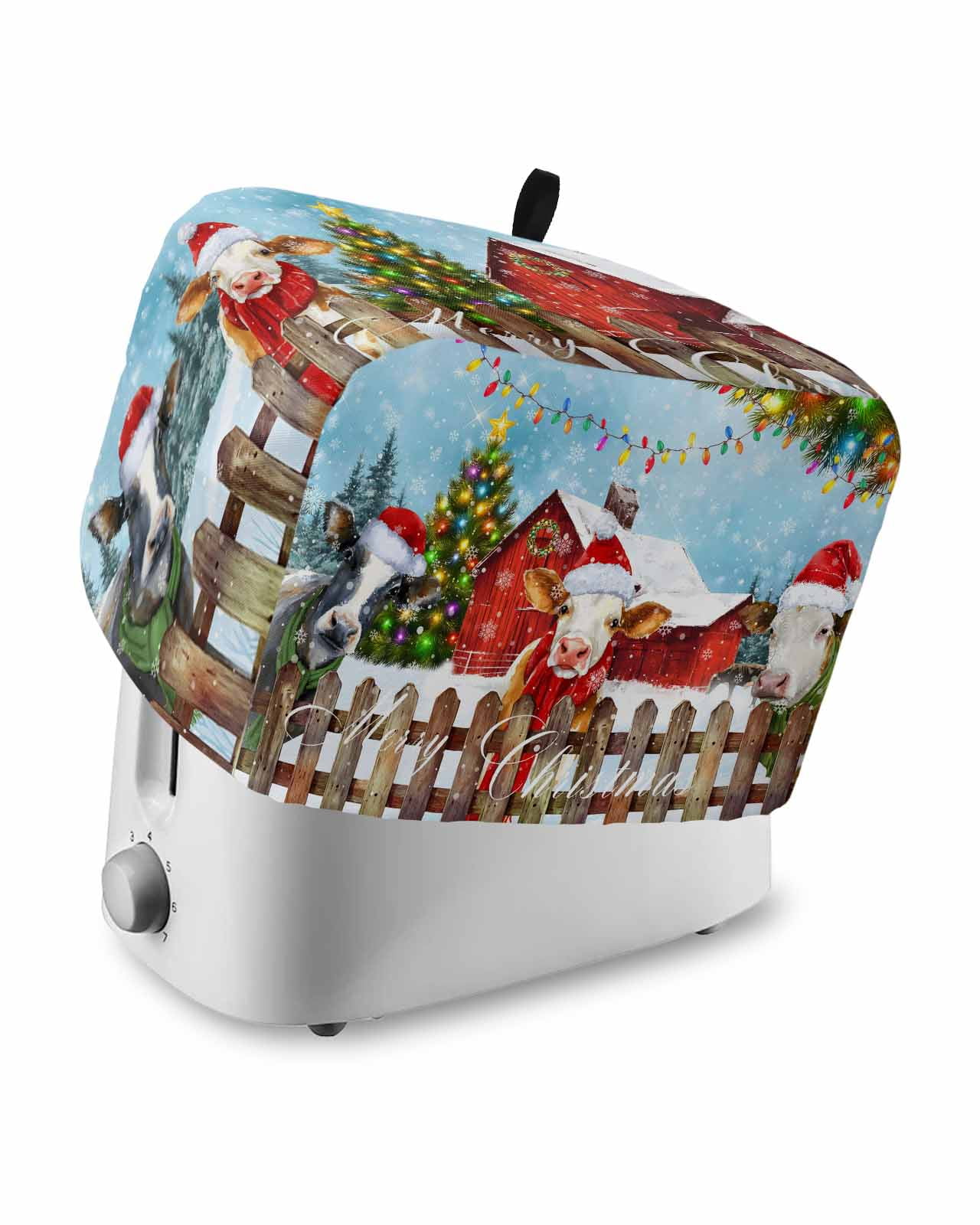 Fsddascl Christmas Cow Small Toaster Cover 2 Slice, Kitchen Appliance ...