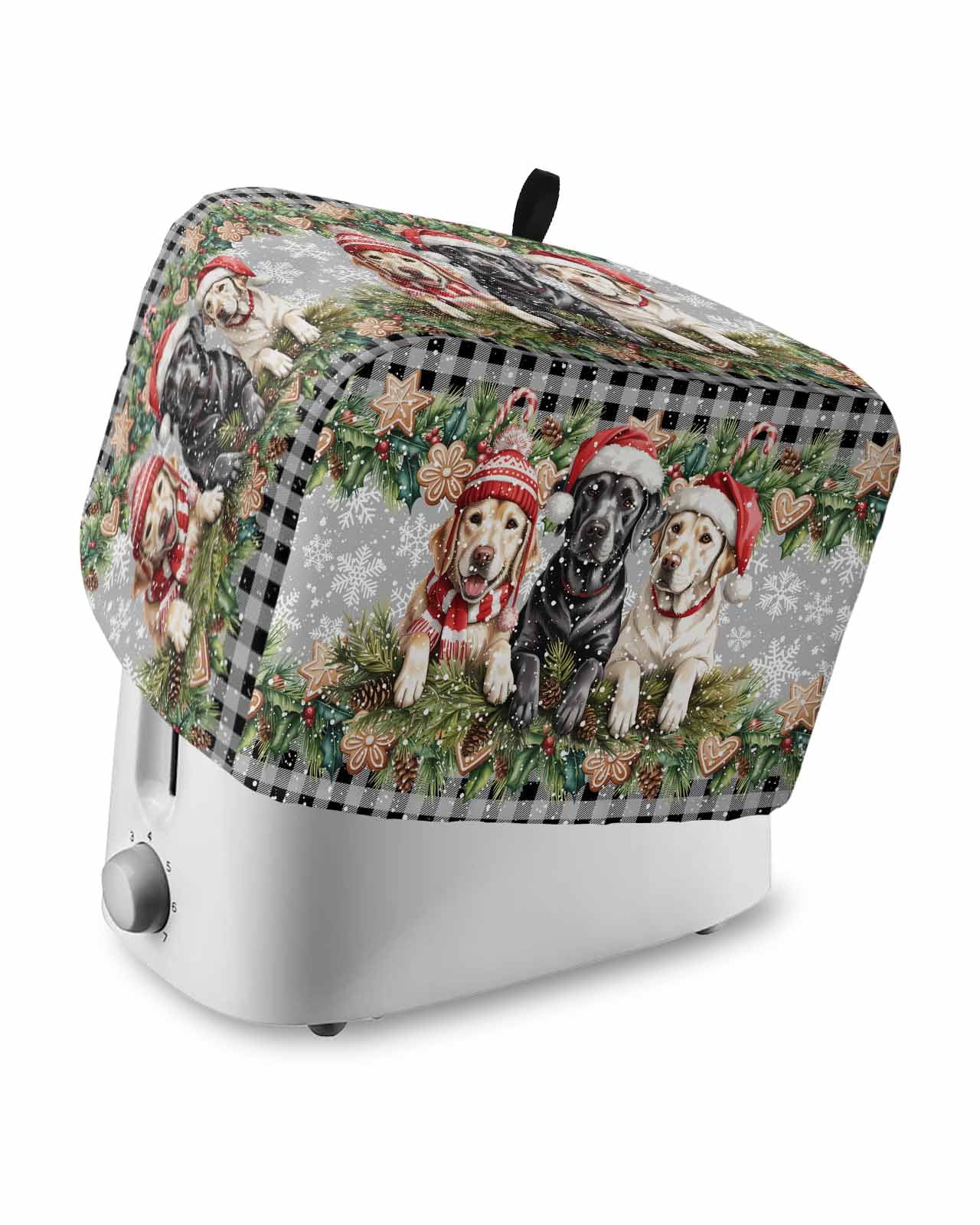 Fsddascl Christmas Dog Toaster Cover 2 Slice, Small Kitchen Appliance ...