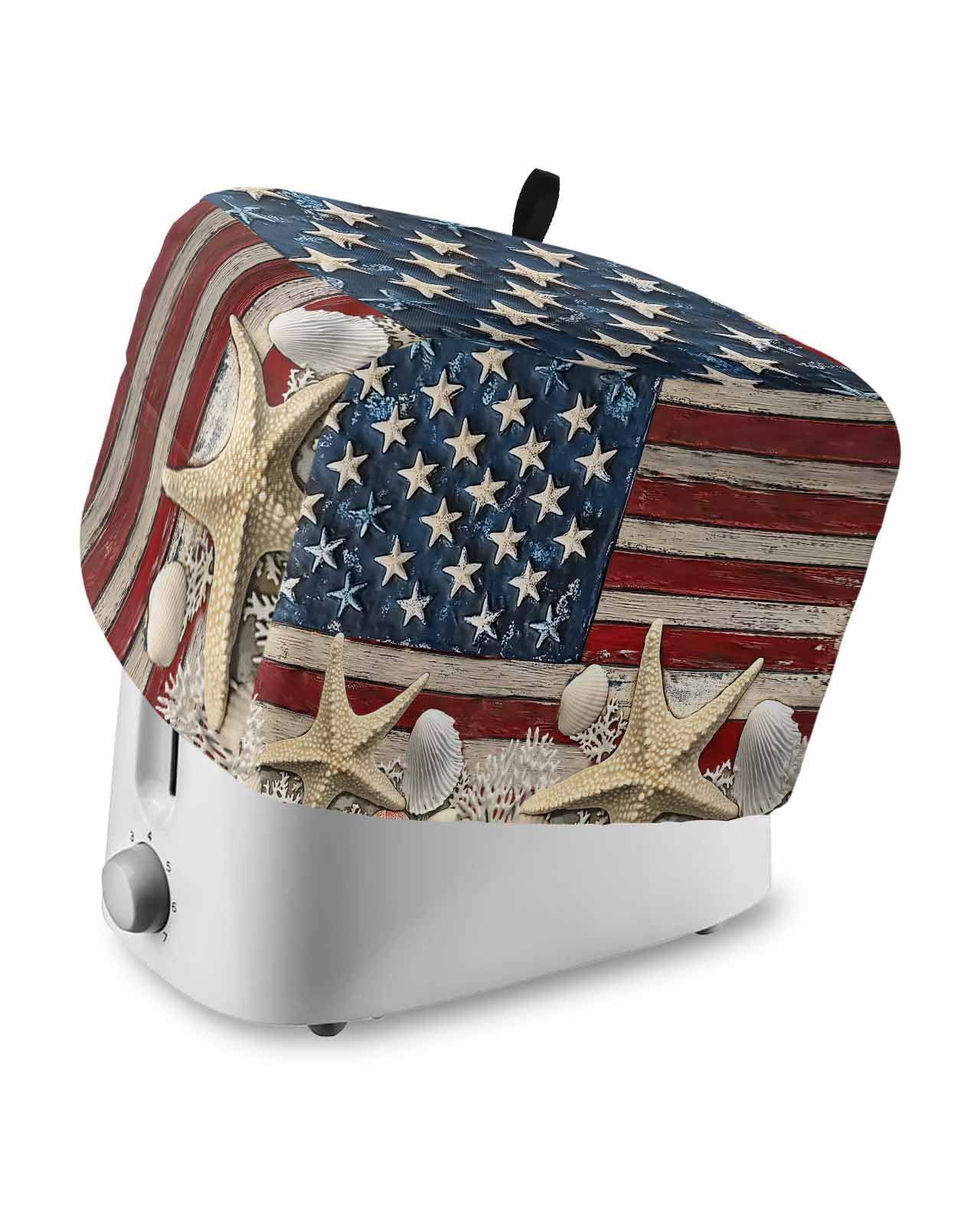 Fsddascl Coastal American Flag Toaster Cover 4 Slice, Large Kitchen ...