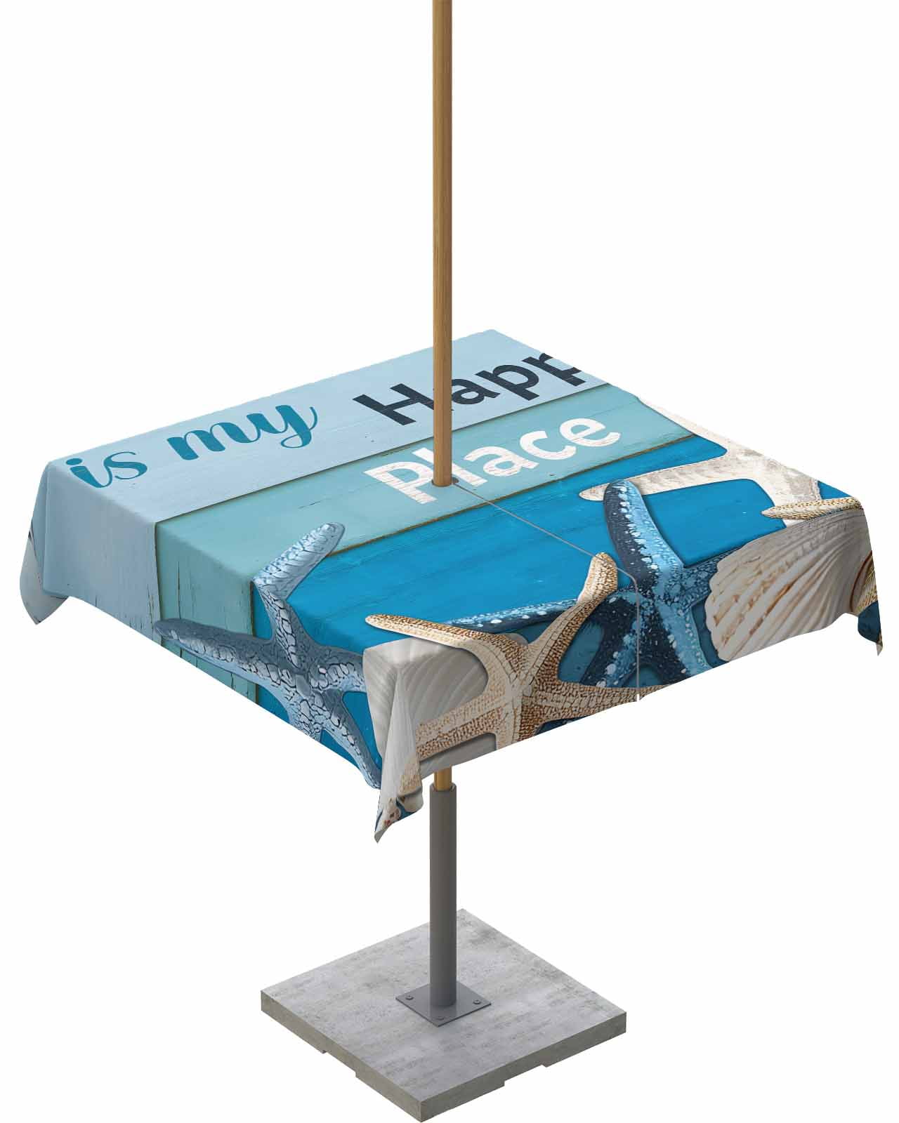 Fsddascl Coastal Beach Starfish Outdoor Tablecloth - 60x60 Inch Square ...