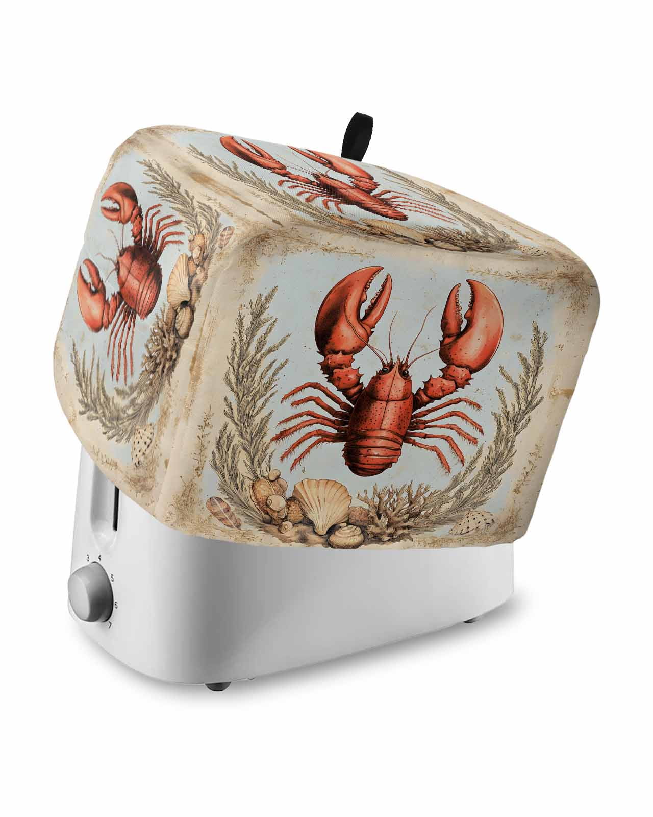 Fsddascl Coastal Lobster Toaster Cover 4 Slice, Large Kitchen Appliance ...