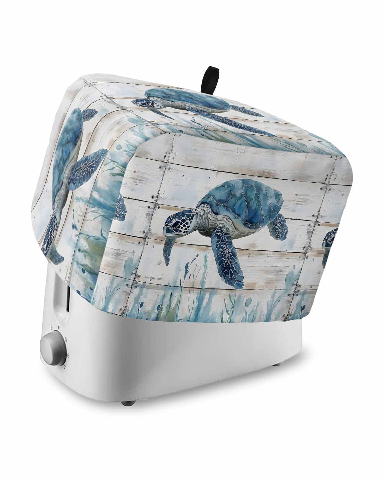 Fsddascl Coastal Sea Turtle Blue Toaster Cover 4 Slice, Large Kitchen ...