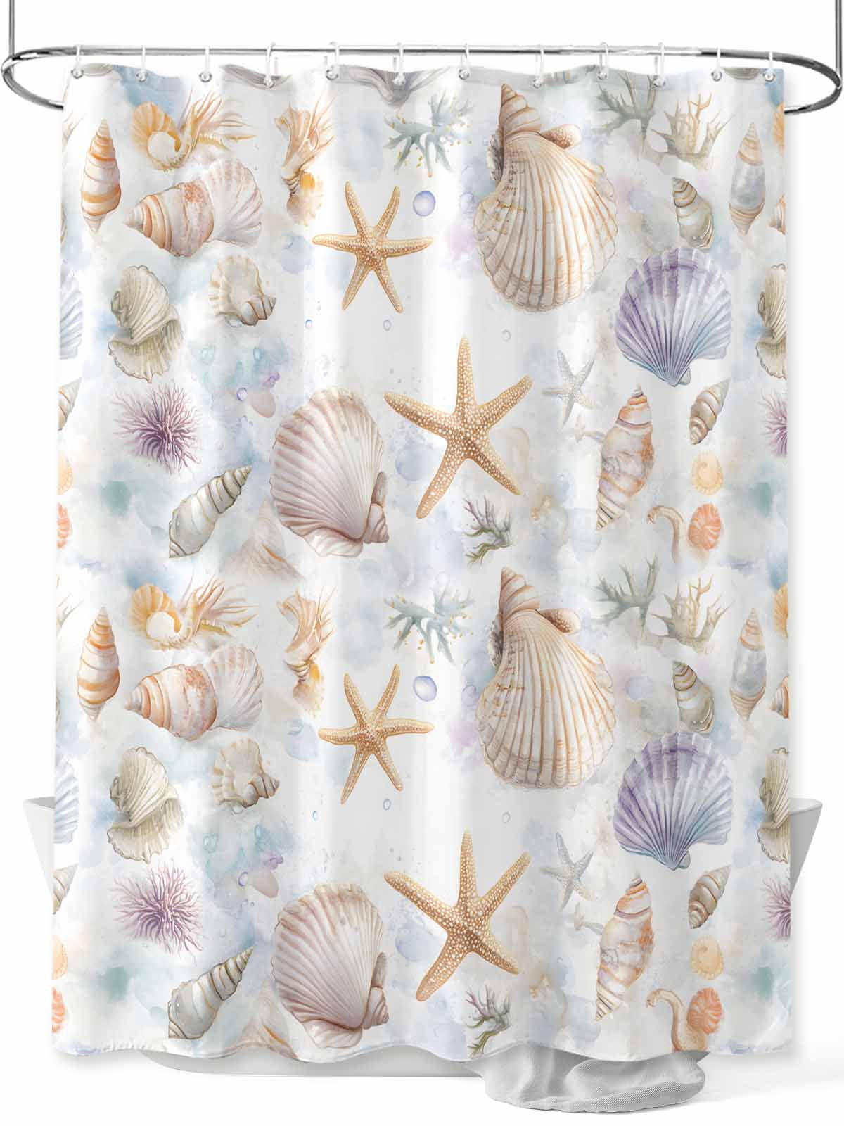 Fsddascl Coastal Shell Conch Shower Curtain Set - 36" x 78" Washable ...