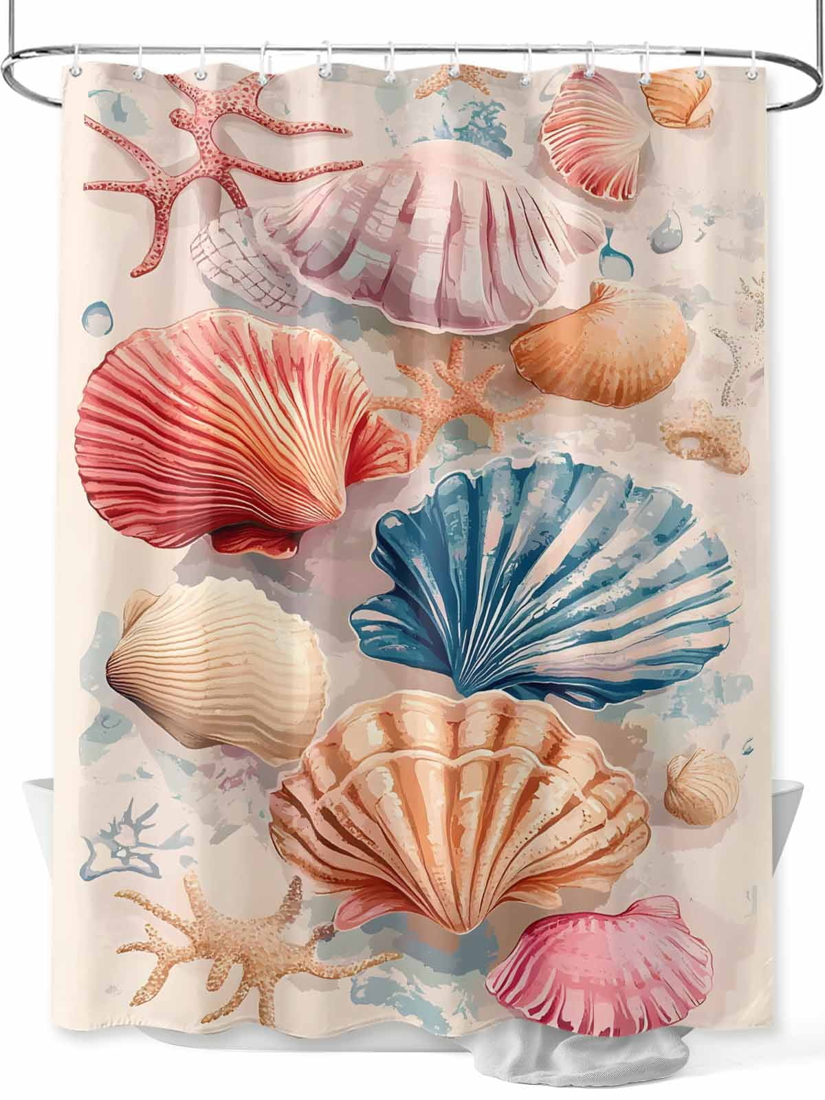 Fsddascl Coastal Shower Curtain Set - Extra Long 72" x 96" Washable ...