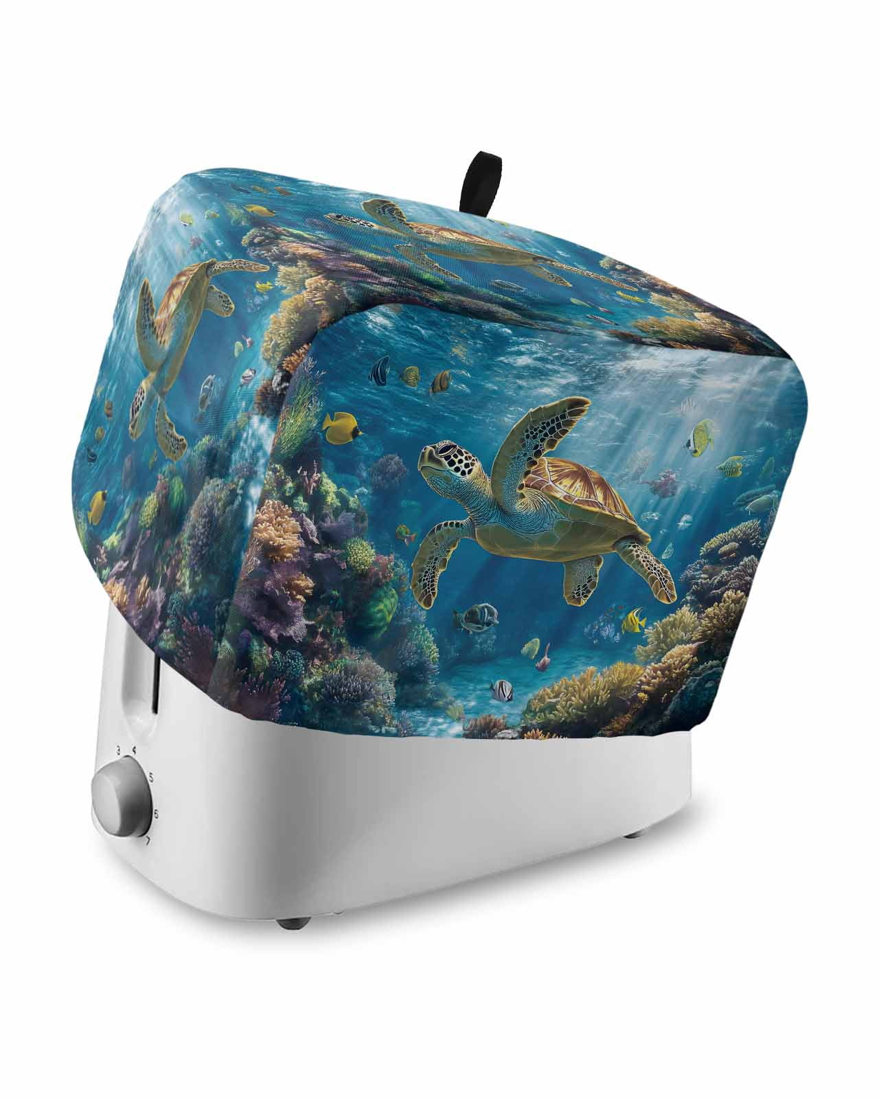 Fsddascl Coastal Turtle Toaster Cover 4 Slice, Large Kitchen Appliance ...