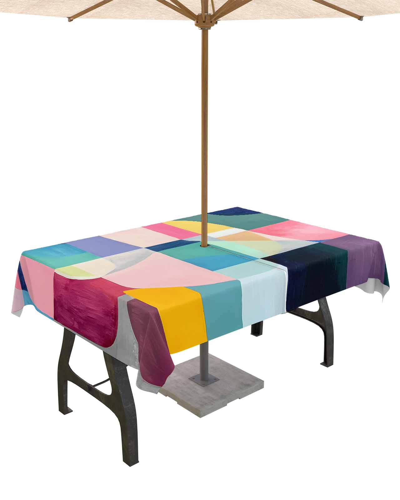 Fsddascl Colorful Abstract Art Outdoor Tablecloth - 60x120 Inch ...
