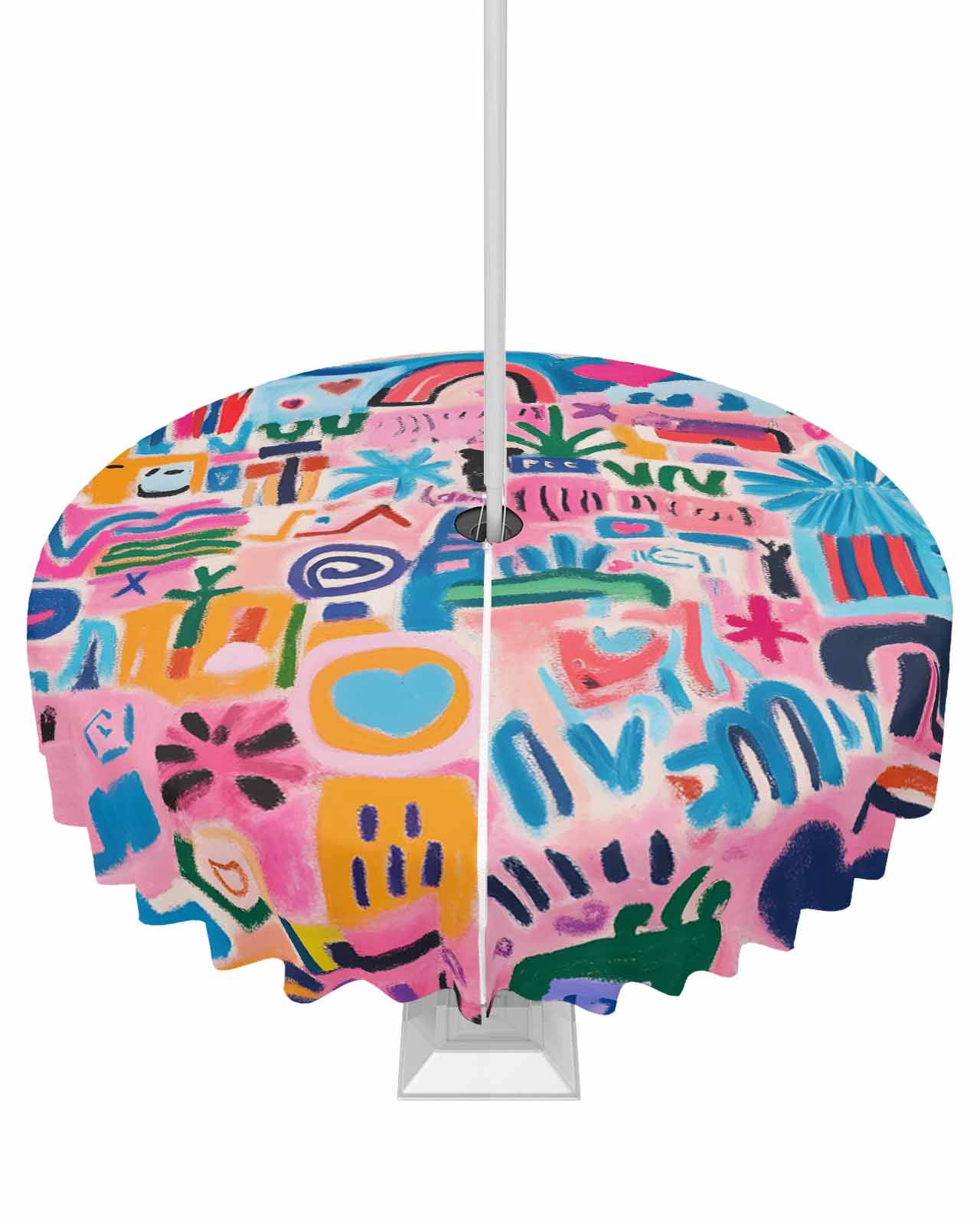 Fsddascl Colorful Abstract Outdoor Tablecloth - 60 Inch Round Dining ...