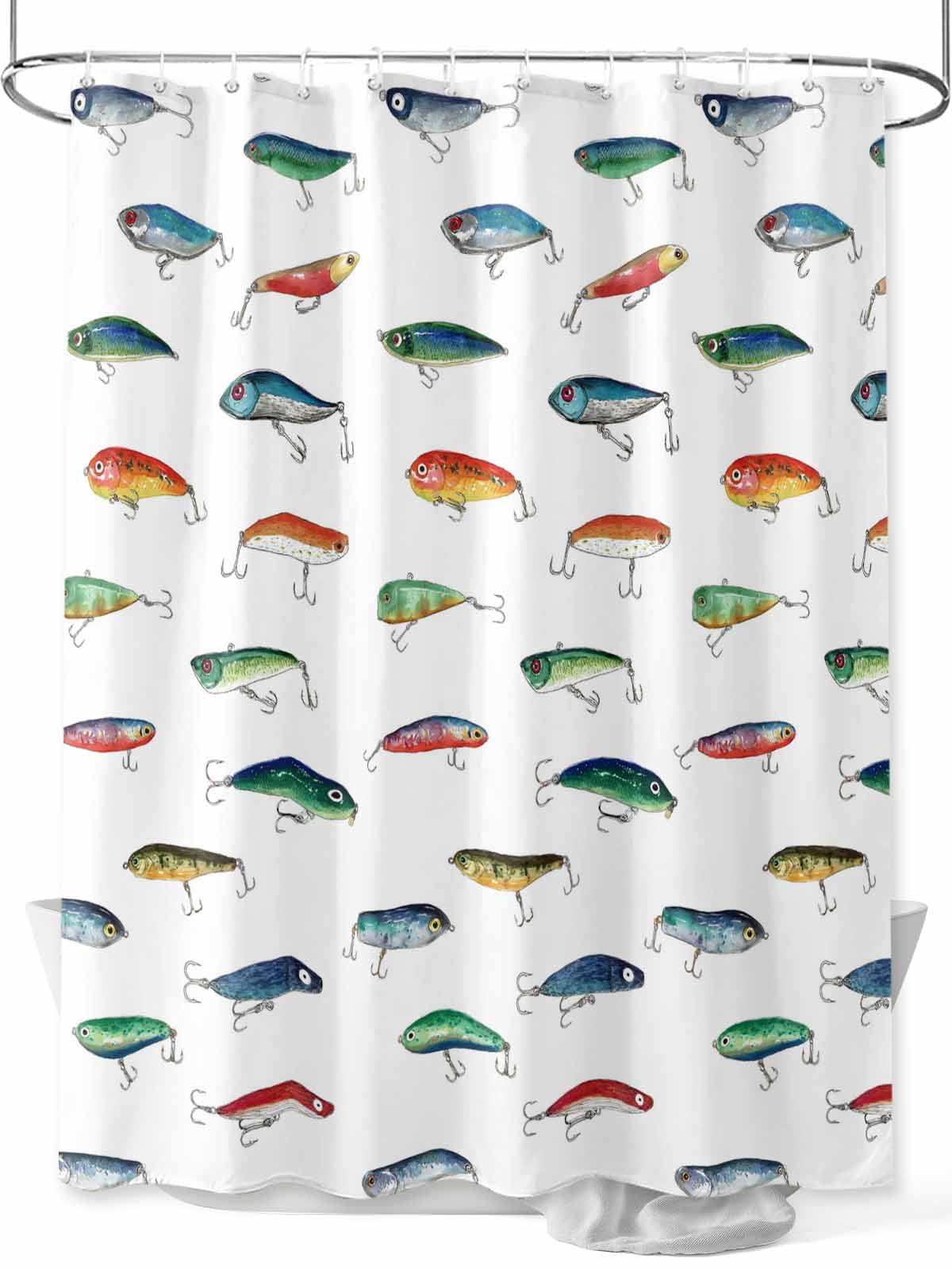 Fsddascl Colorful Fish Shower Curtain Set - Extra Long 72" x 96 ...