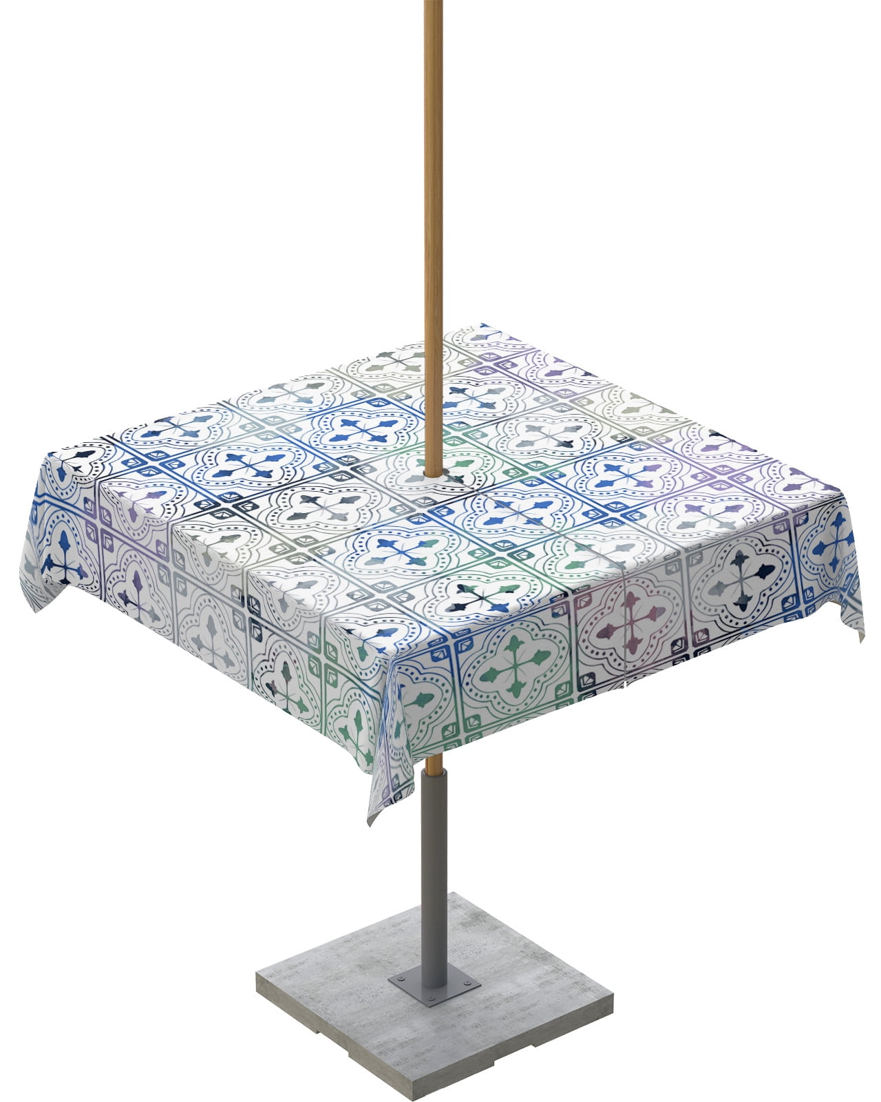 Fsddascl Colorful Geometric Outdoor Tablecloth - 60x60 Inch Square ...
