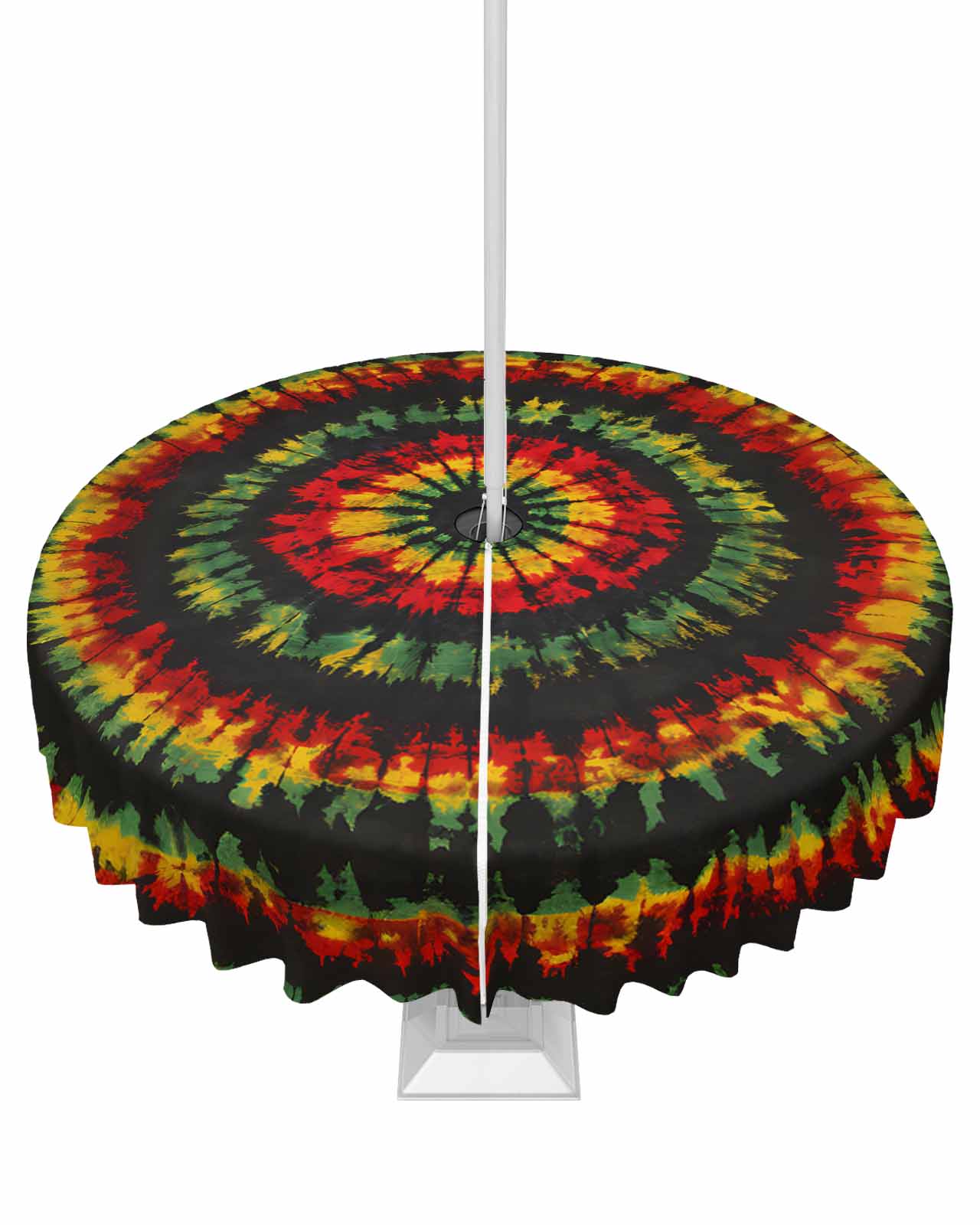 Fsddascl Colorful Ombre Boho Outdoor Tablecloth - 60 Inch Round Dining ...