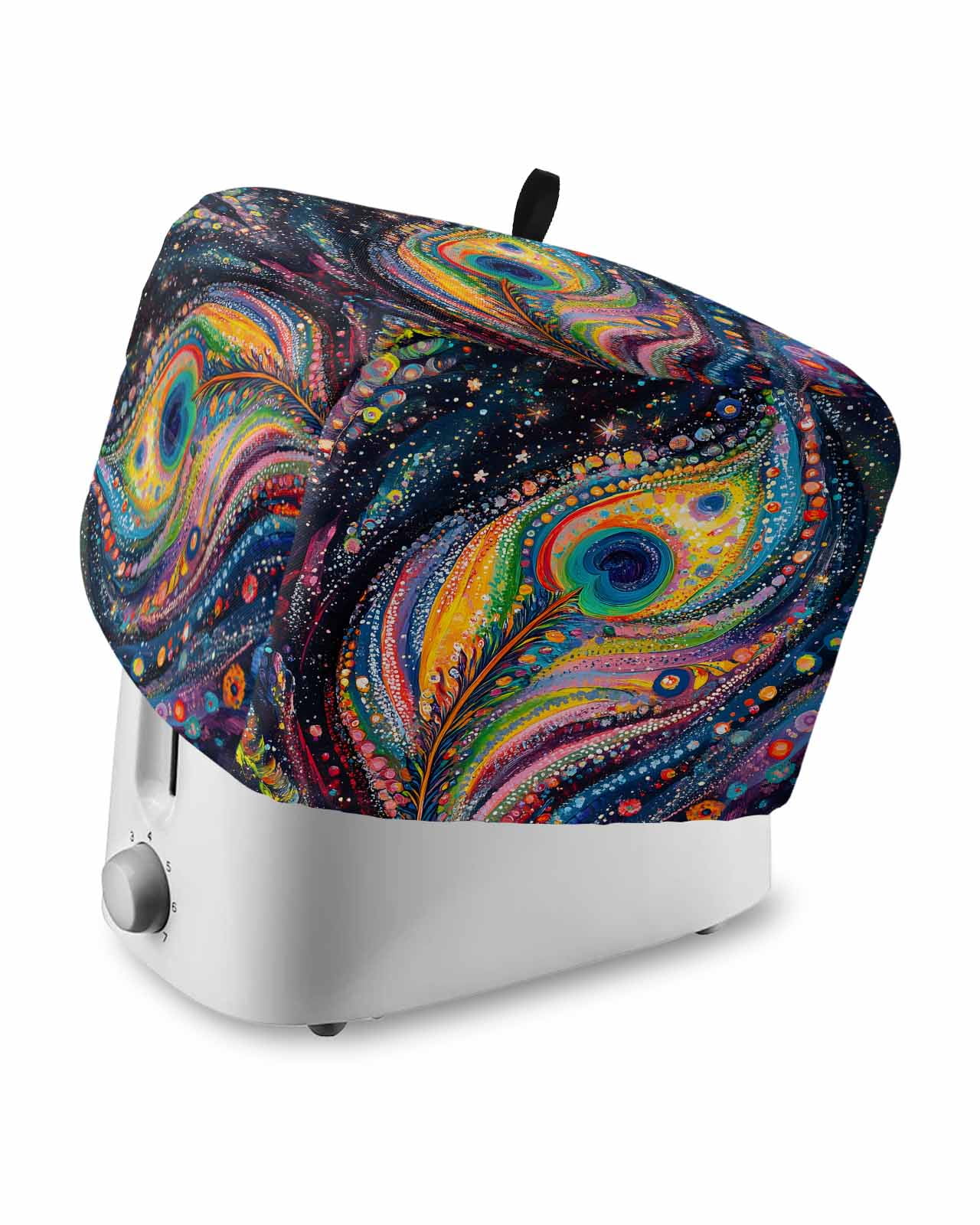 Fsddascl Colorful Peacock Feathers Toaster Cover 4 Slice, Large Kitchen Appliance Covers ...