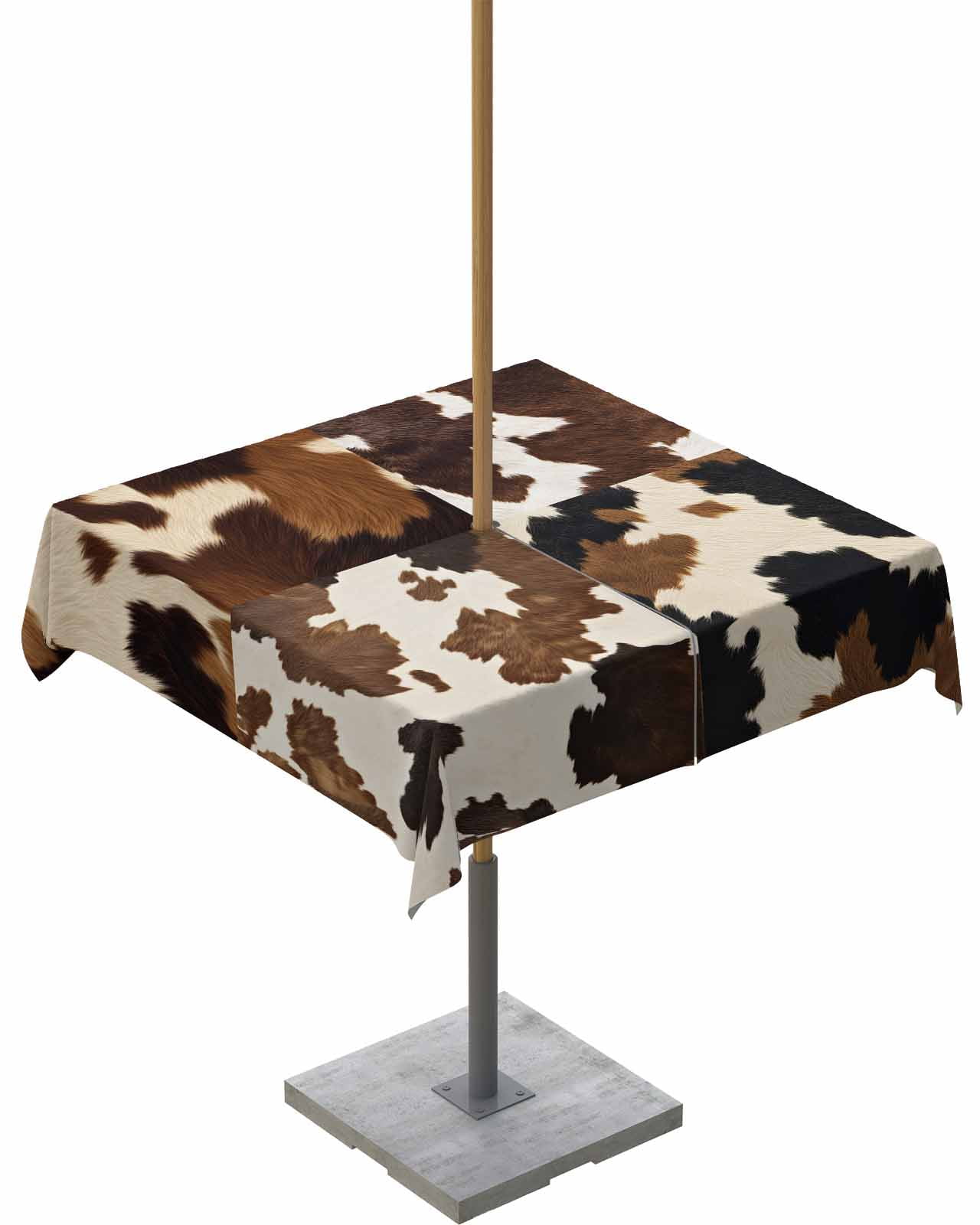 Fsddascl Cow Patterned Outdoor Tablecloth - 60x60 Inch Square Dining ...