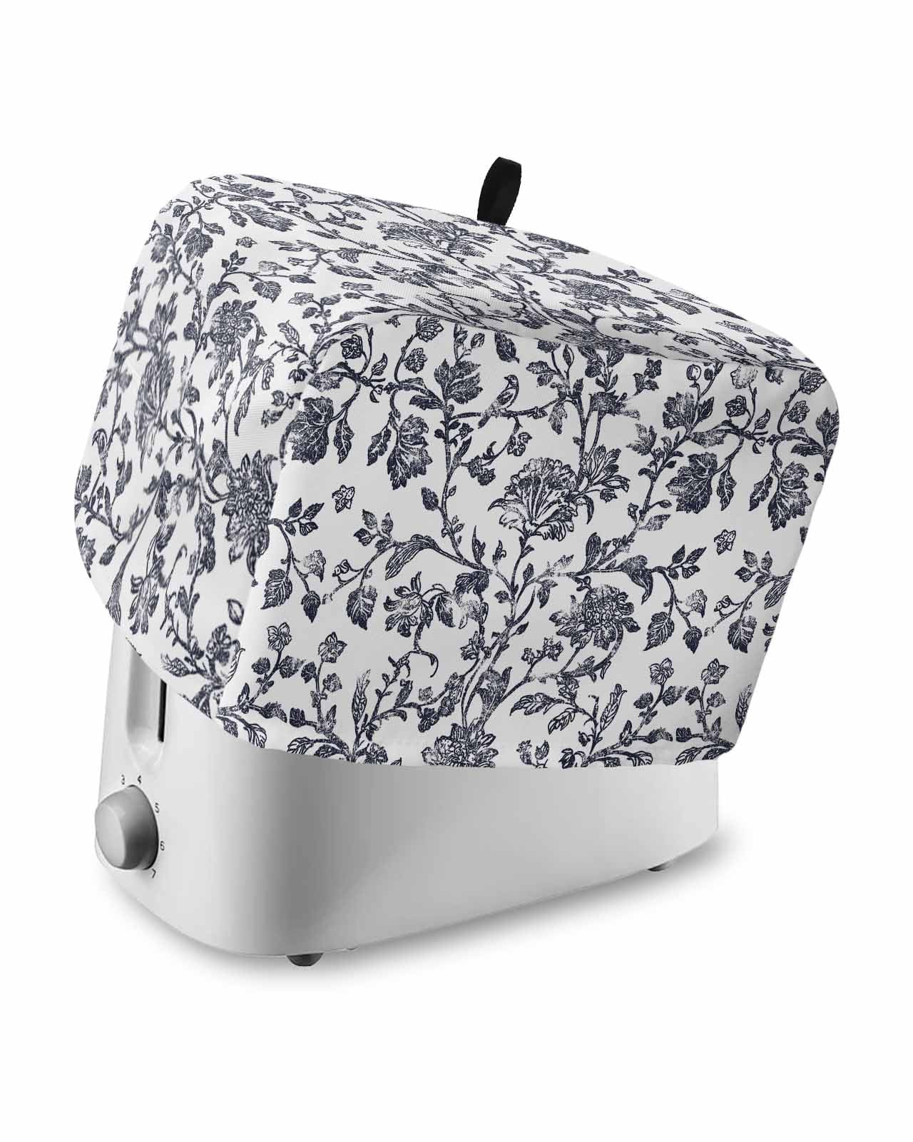 Fsddascl Dark Blue Flowers Toaster Cover 2 Slice, Small Kitchen ...