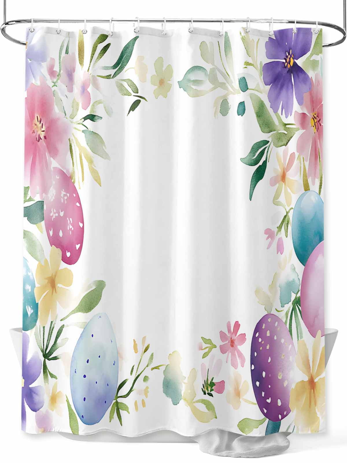 Fsddascl Easter Spring Shower Curtain Set - 54" x 78" Washable Bathtub ...