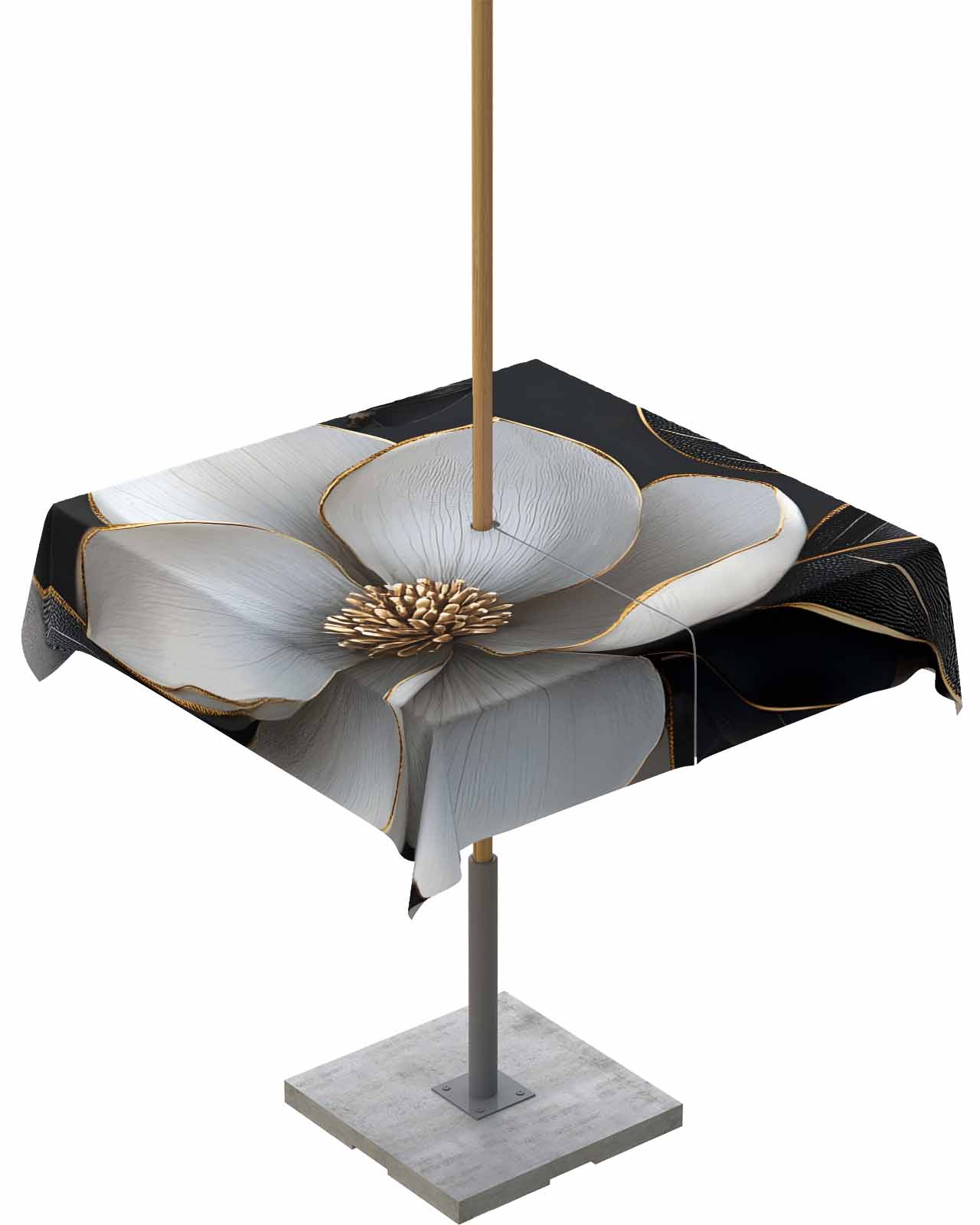 Fsddascl Elegant Flowers Outdoor Tablecloth - 60x60 Inch Square Dining ...