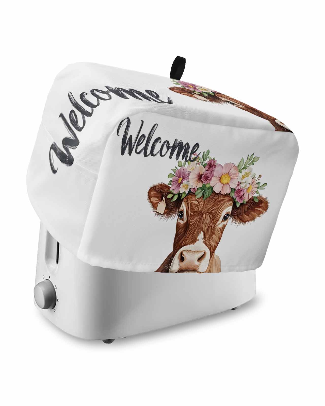 Fsddascl Farm Cow Flower Toaster Cover 2 Slice, Small Kitchen Appliance ...