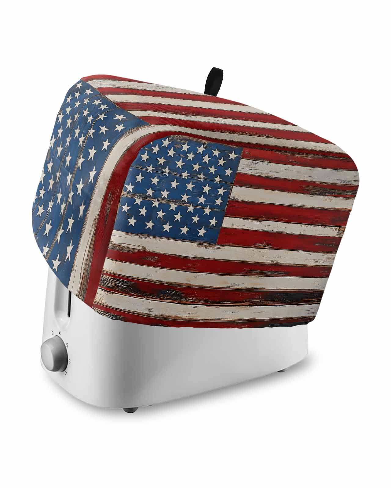 Fsddascl Farmhouse American Flag Toaster Cover 4 Slice, Large Kitchen ...