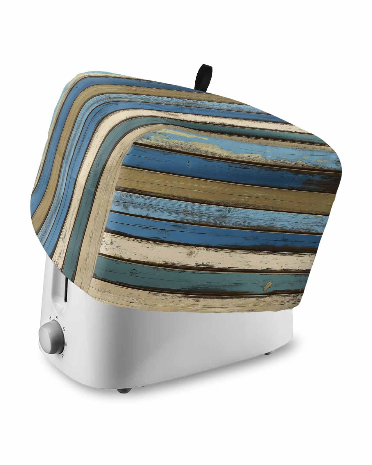 Fsddascl Farmhouse Blue Beige Toaster Cover 2 Slice, Small Kitchen ...